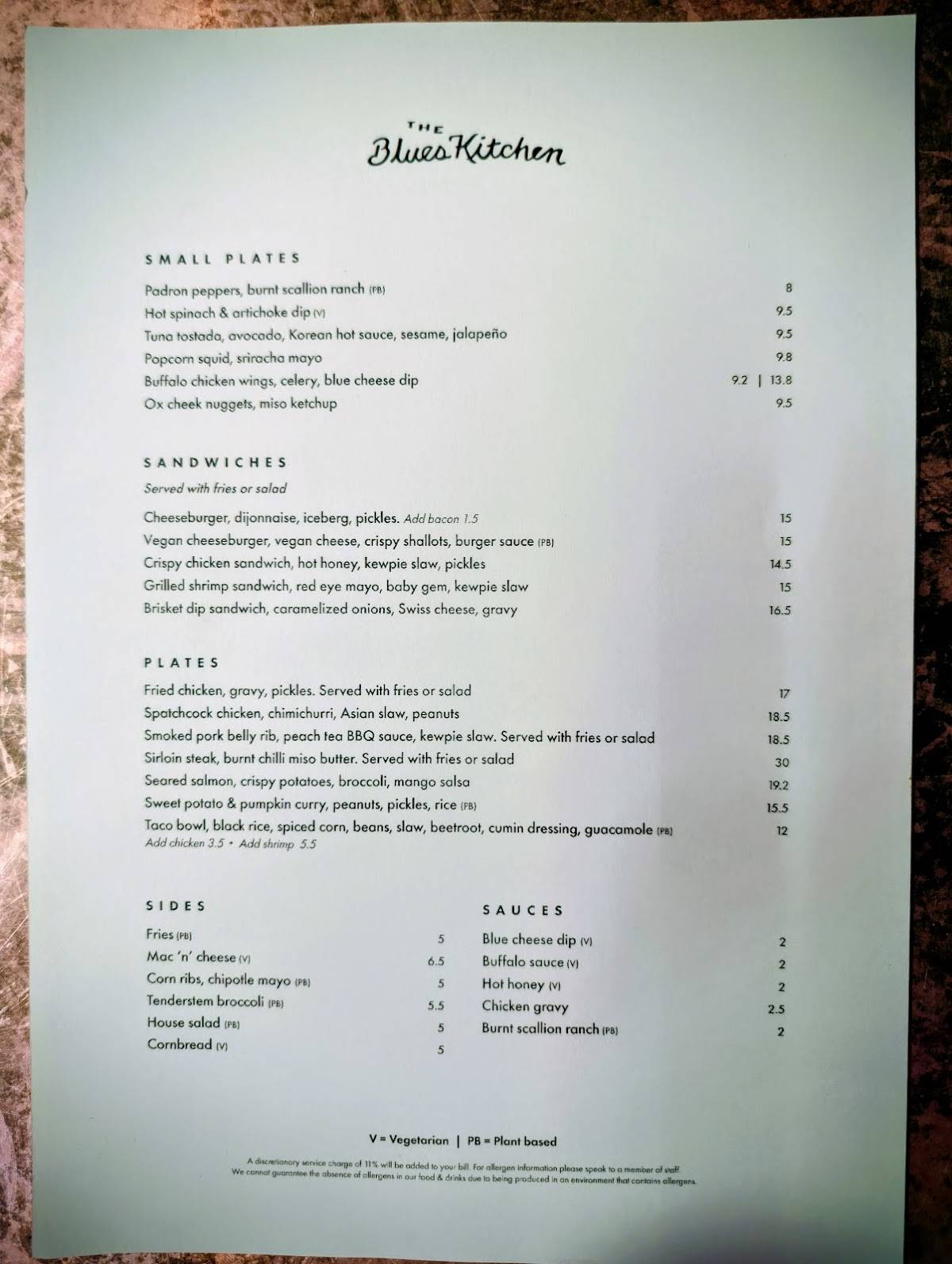Menu at The Blues Kitchen Manchester BBQ, Manchester