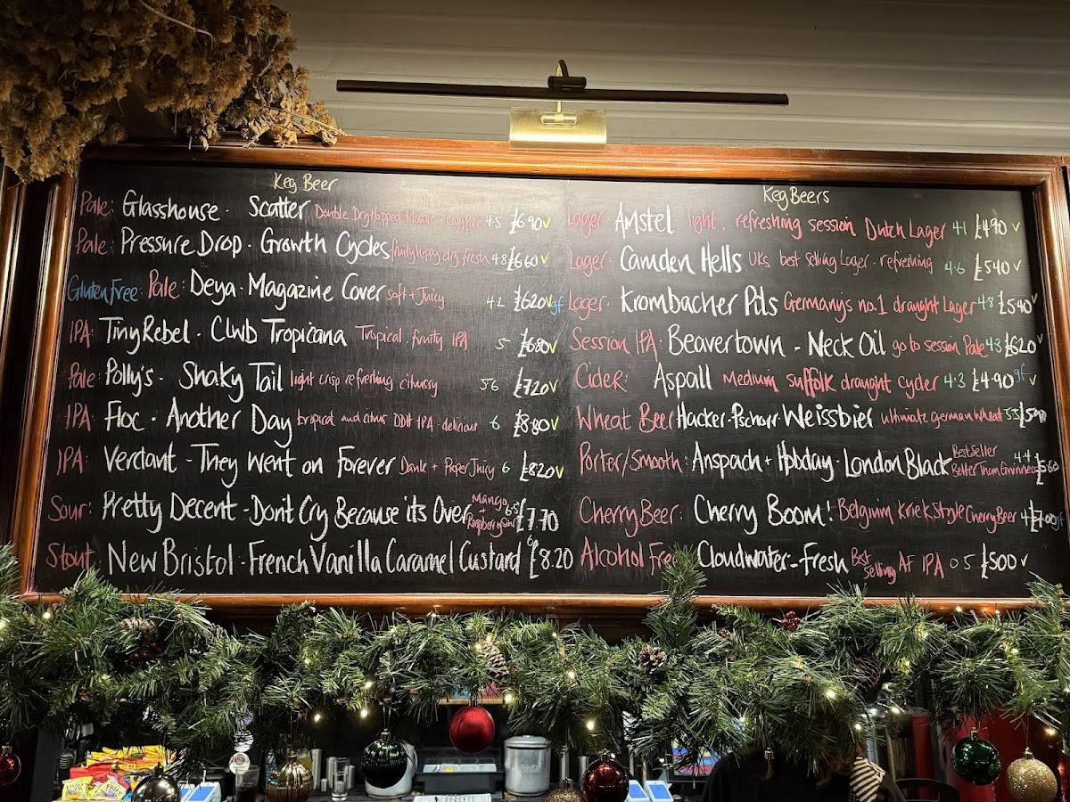 Menu at The Brewery Tap pub & bar, Norwich