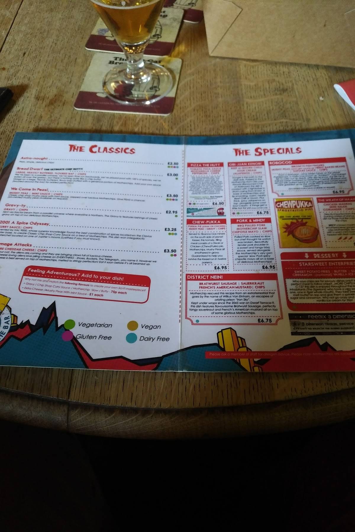 Carta del pub y bar The Brewery Tap, Norwich