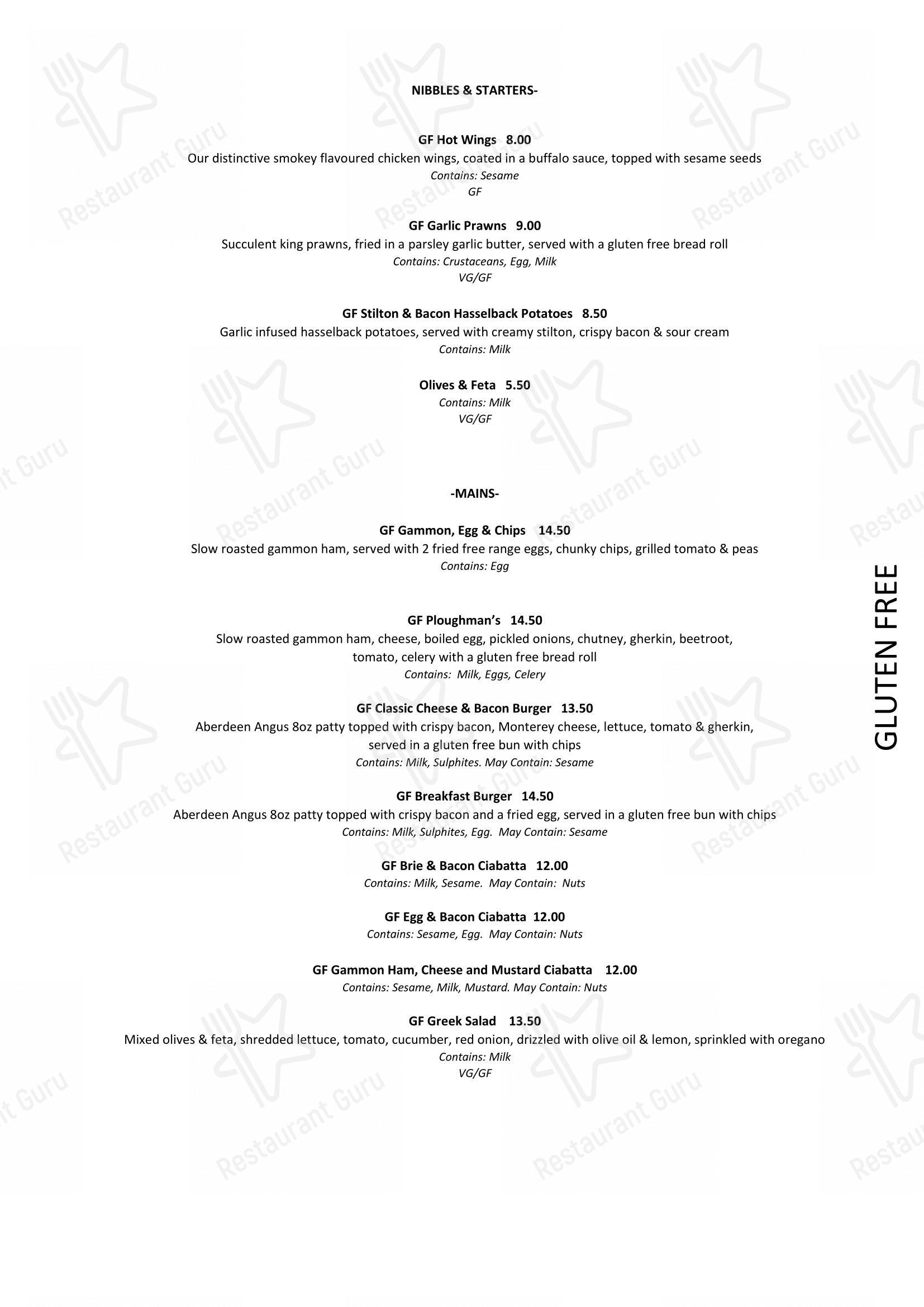 Menu at The Bull Inn pub & bar, Warlingham, Chelsham Common Rd
