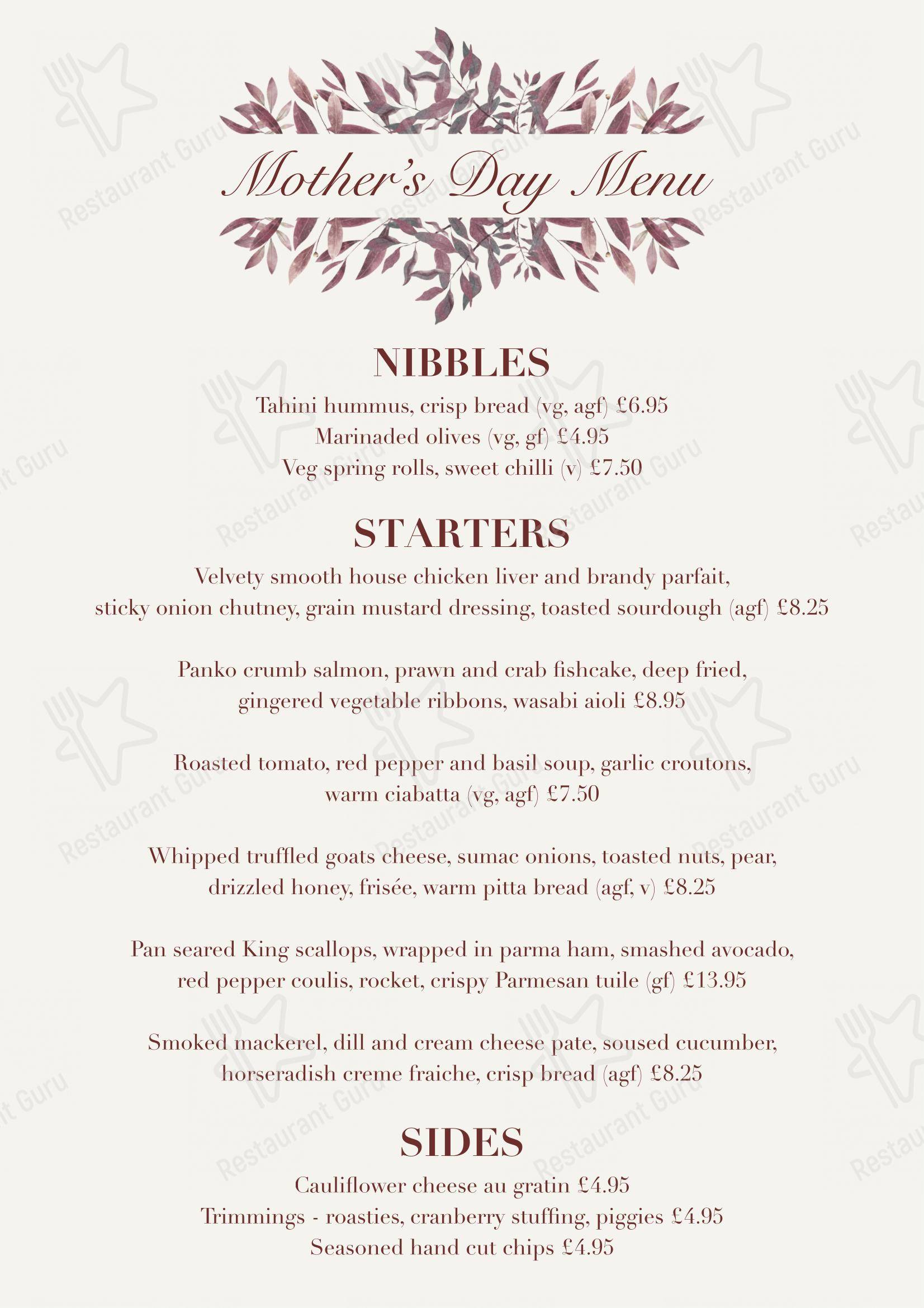 Menu at The Church Inn pub & bar, Cheadle, 90 Ravenoak Rd