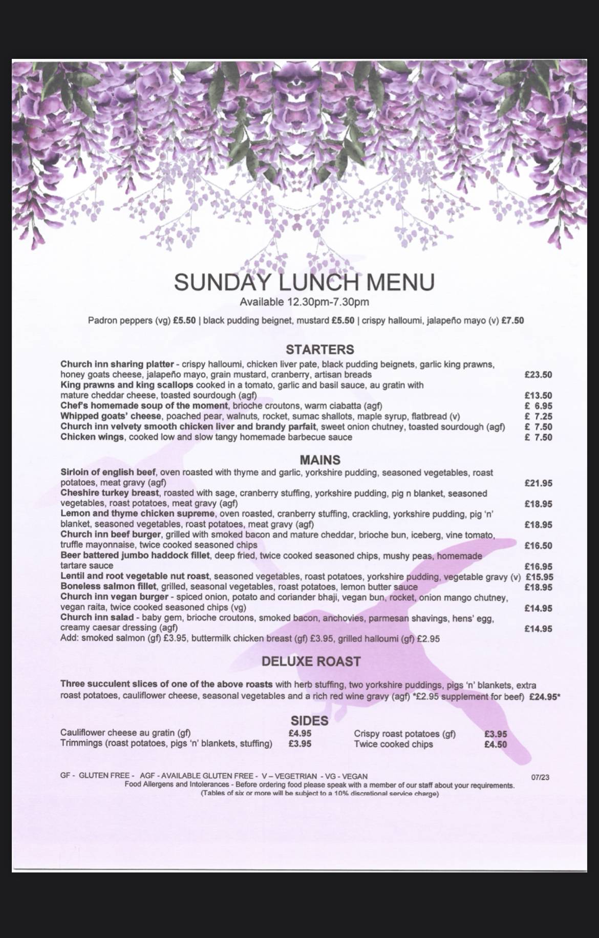 Menu at The Church Inn pub & bar, Cheadle, 90 Ravenoak Rd