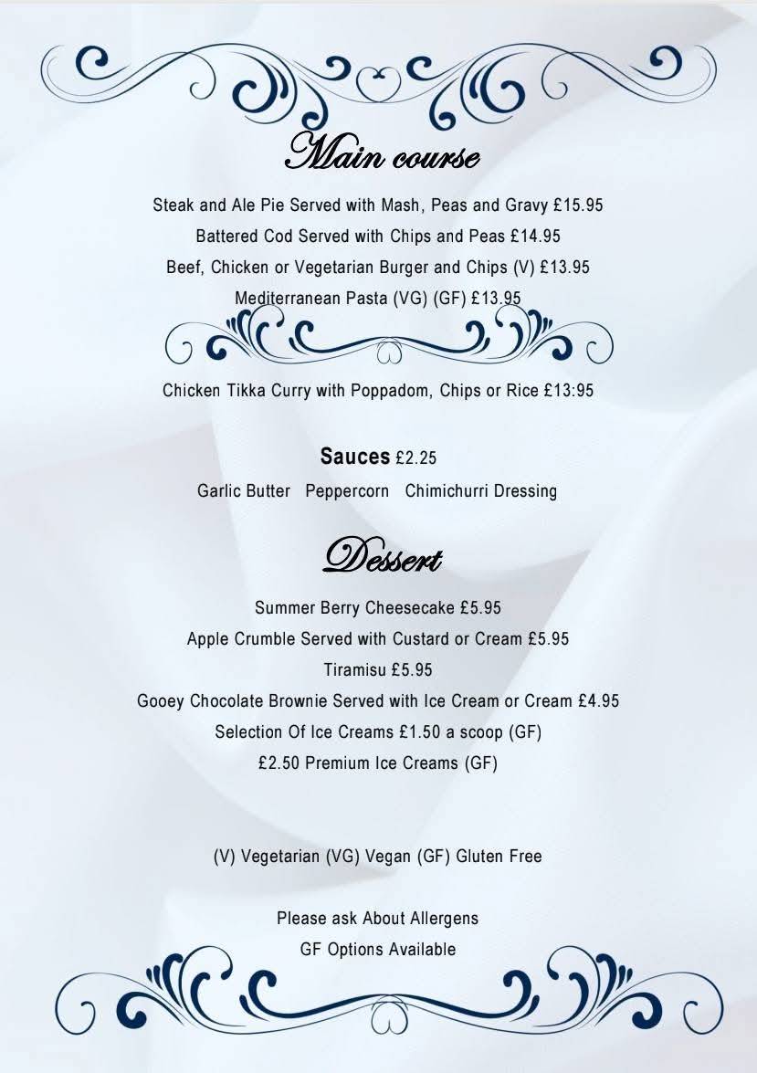Menu at The Church Inn pub & bar, Blackwood, Bedwellty Rd