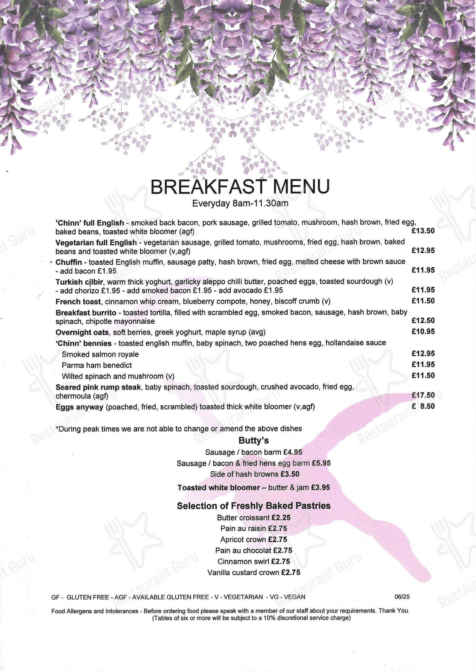 Menu at The Church Inn pub & bar, Cheadle, 90 Ravenoak Rd