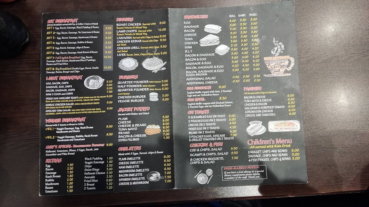 Menu at The Class Cafe (Purley Cafe), Purley