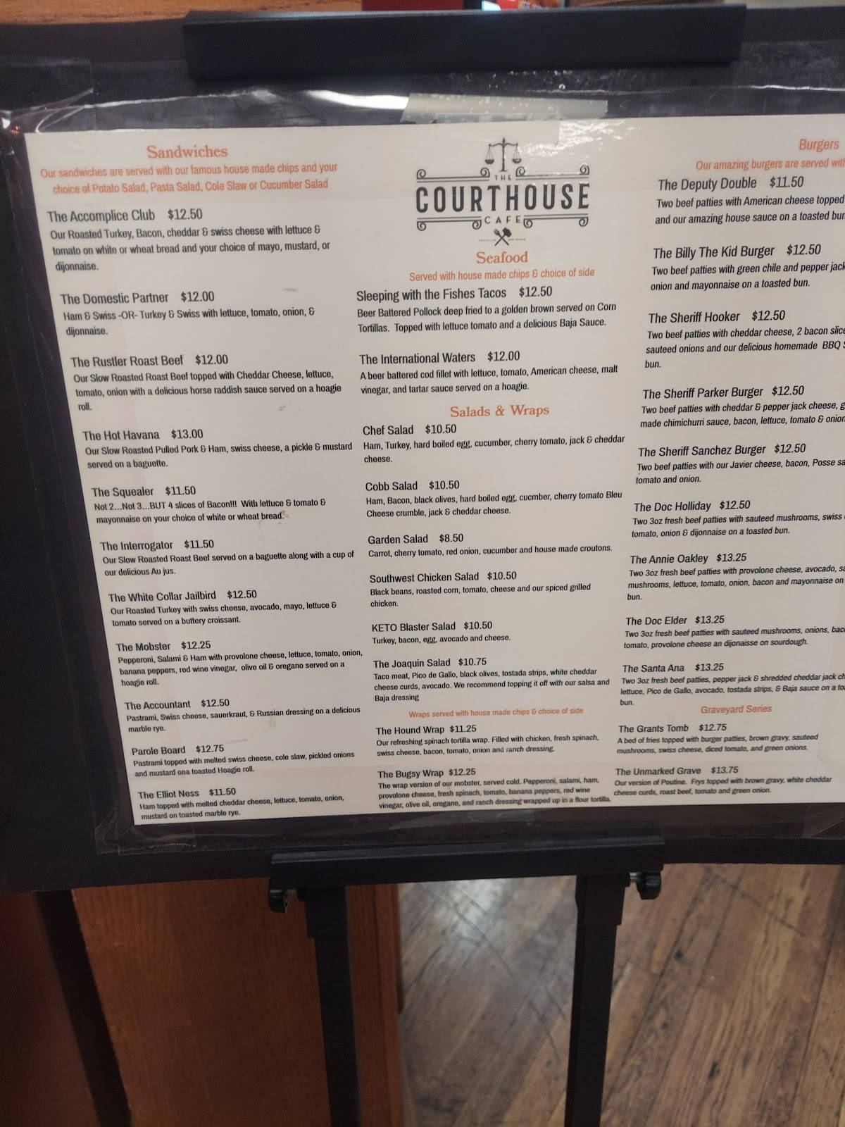 Menu at The Courthouse Cafe LLC, Portales