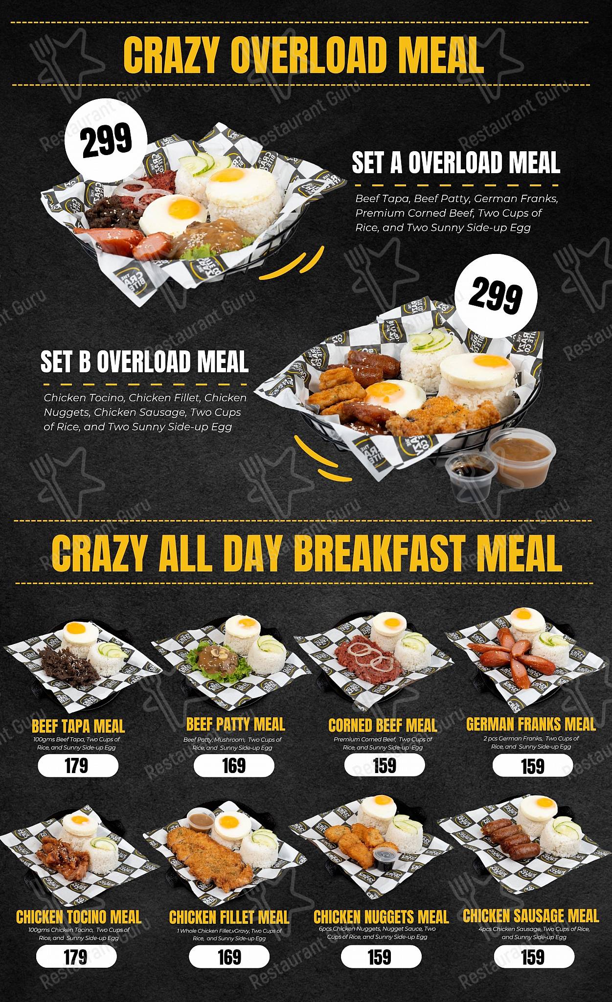 Menu at The Crazy Bite Co. Sky Cafe, Davao City