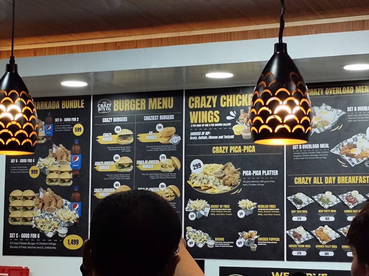 Menu at The Crazy Bite Co. Sky Cafe, Davao City
