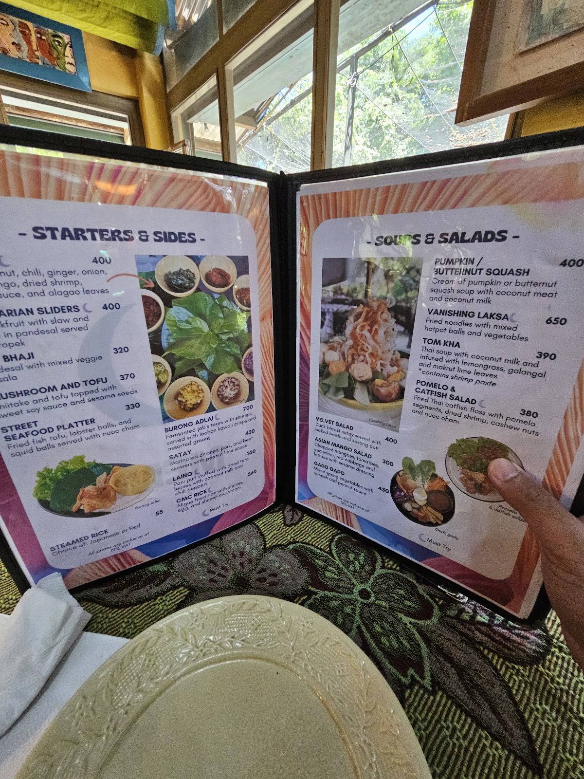 Menu at The Crescent Moon Cafe and Studio Pottery, Antipolo