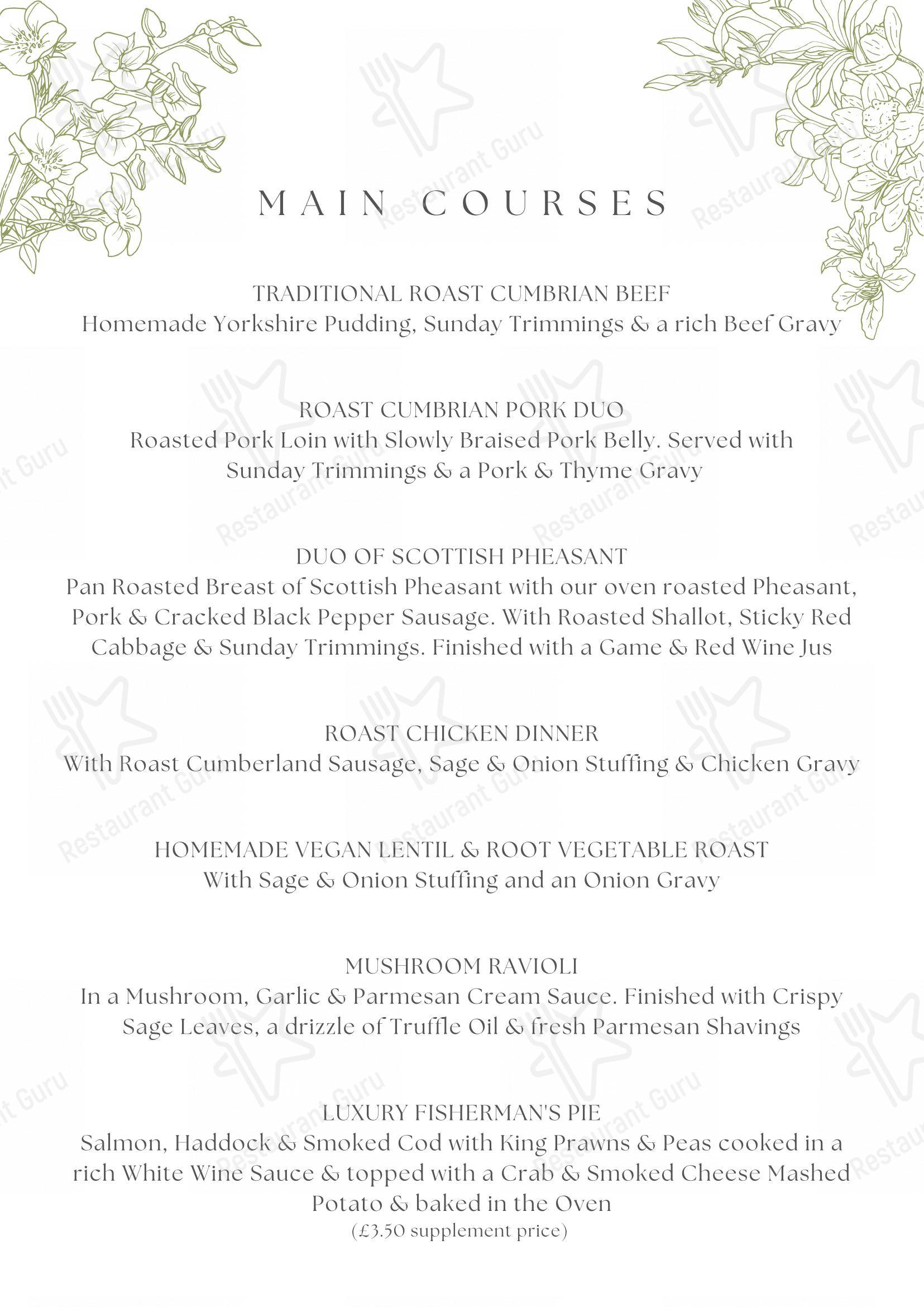 Menu at The Crown & Thistle pub & bar, Carlisle, Rockliffe