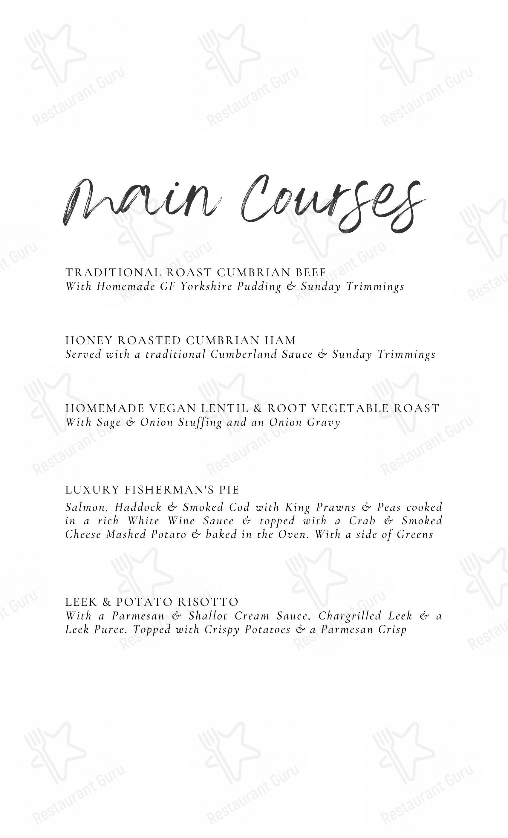 Menu at The Crown & Thistle pub & bar, Carlisle, Rockliffe