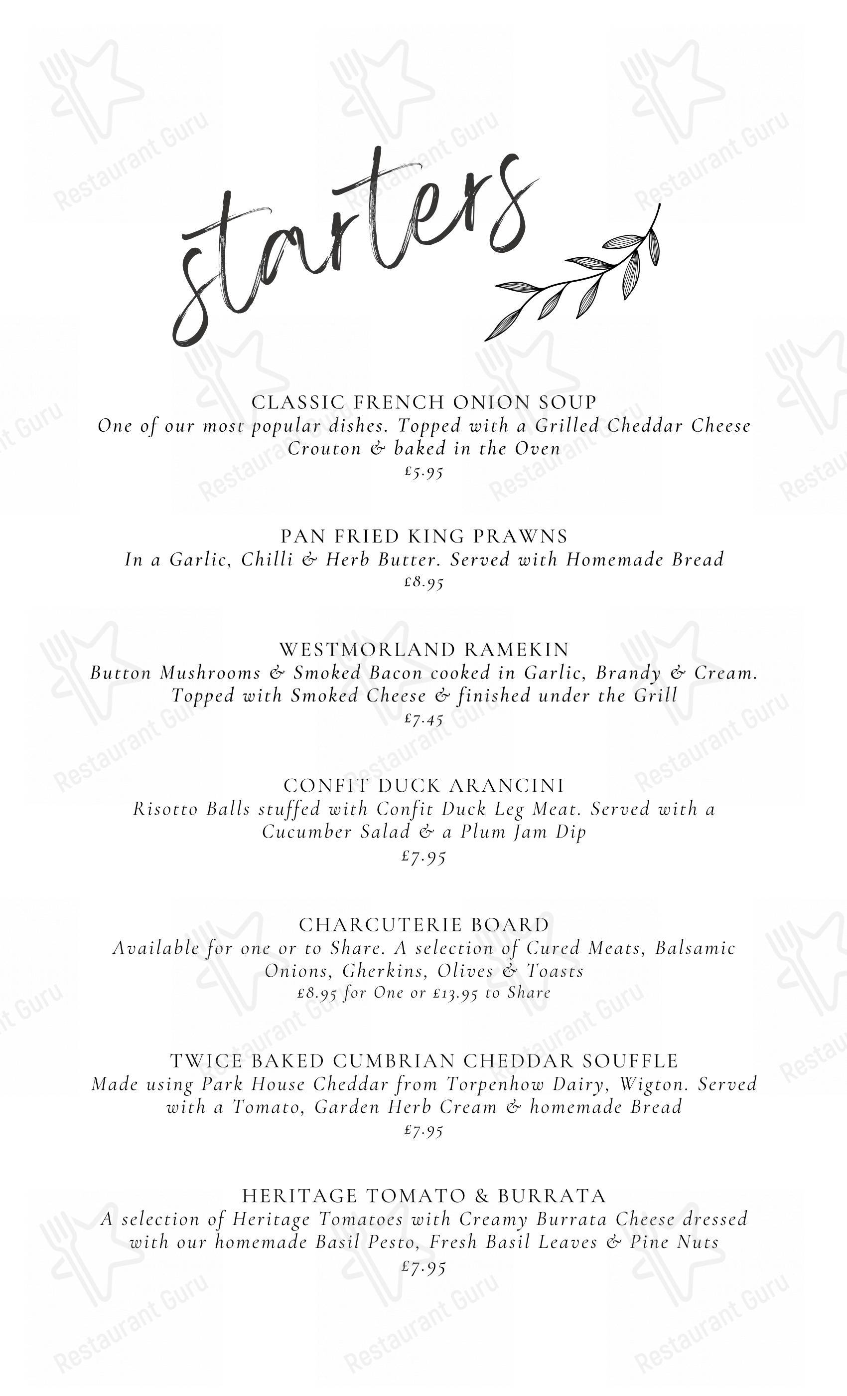 Menu at The Crown & Thistle pub & bar, Carlisle, Rockliffe