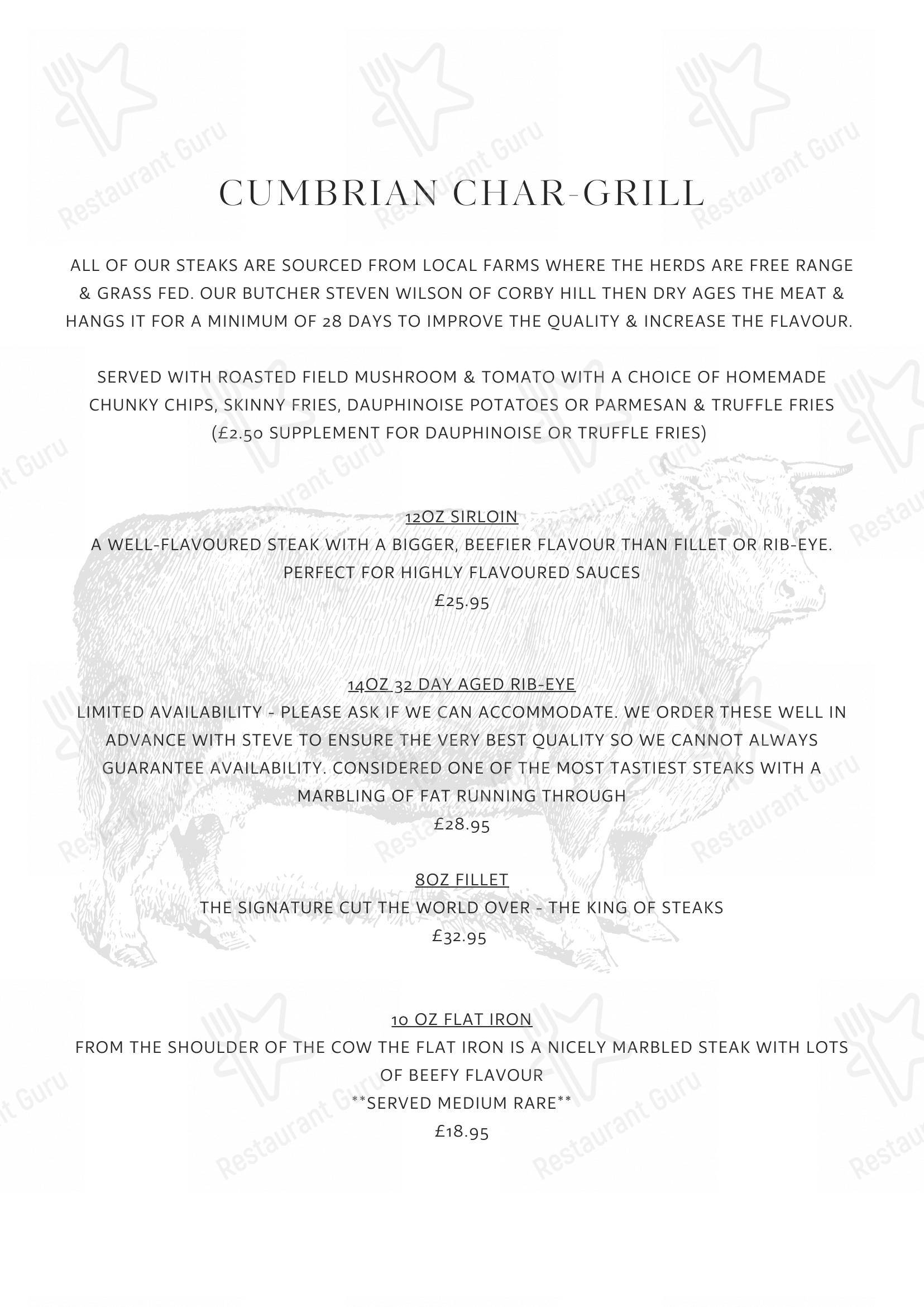 Menu at The Crown & Thistle pub & bar, Carlisle, Rockliffe