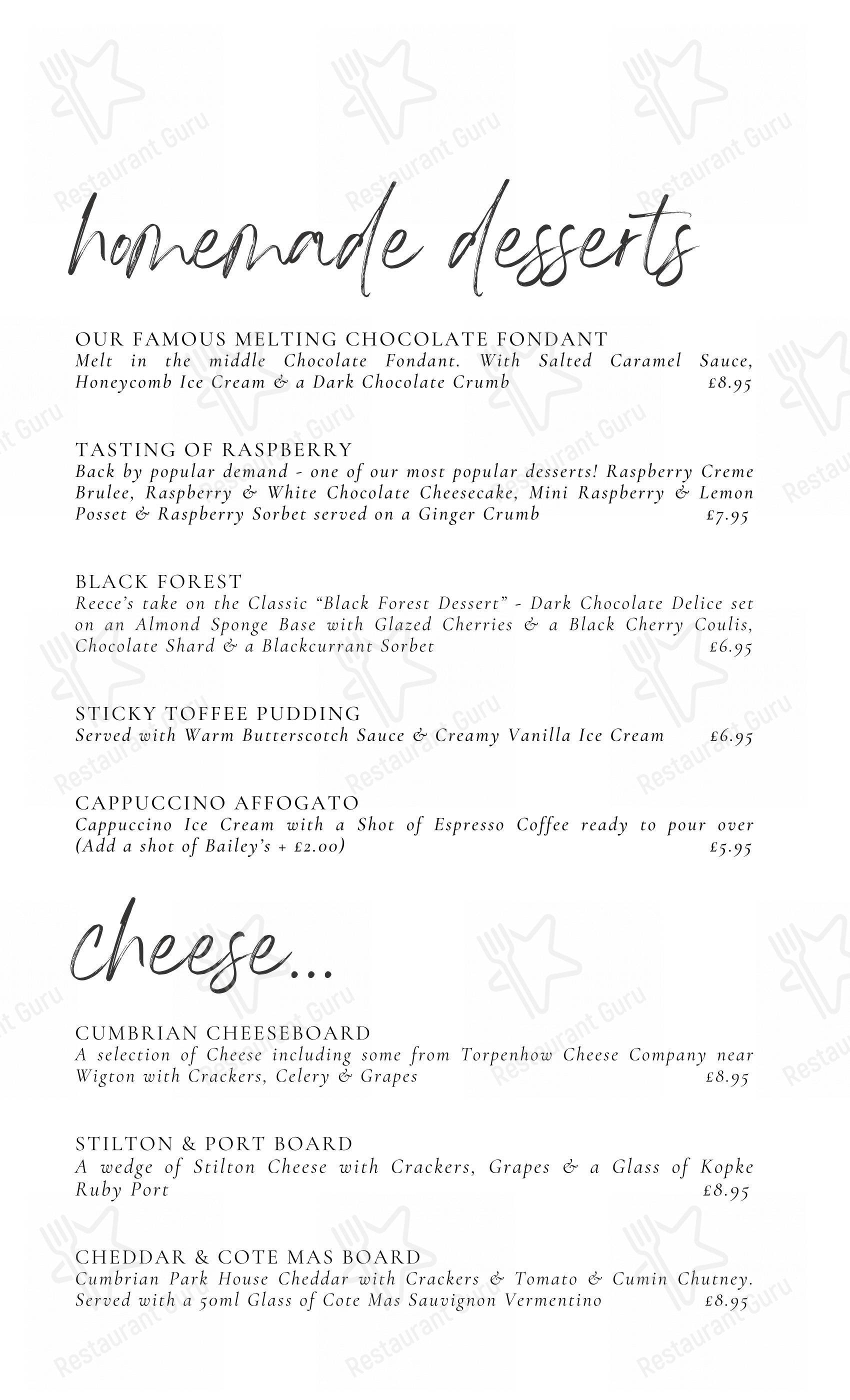 Menu at The Crown & Thistle pub & bar, Carlisle, Rockliffe