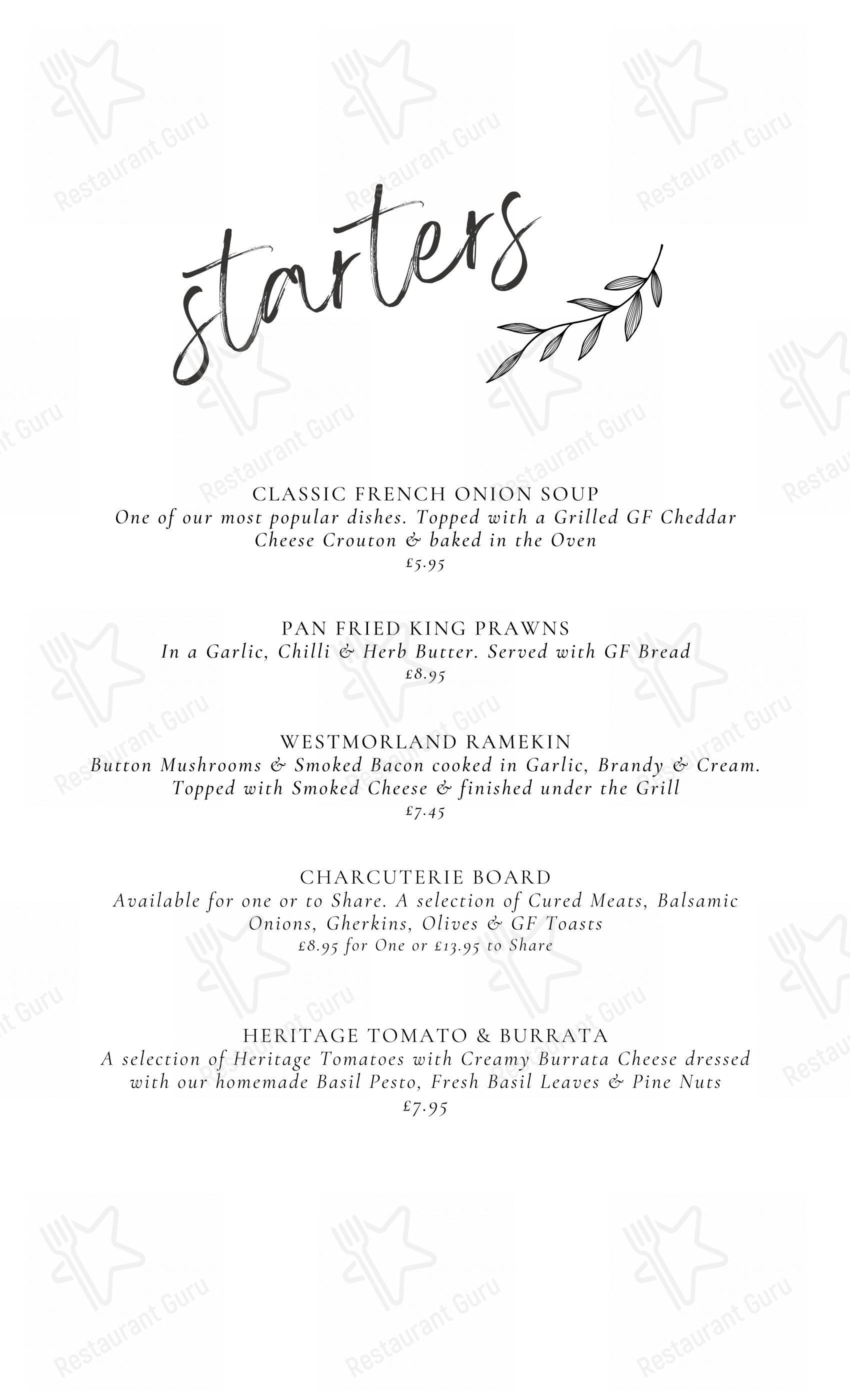 Menu at The Crown & Thistle pub & bar, Carlisle, Rockliffe