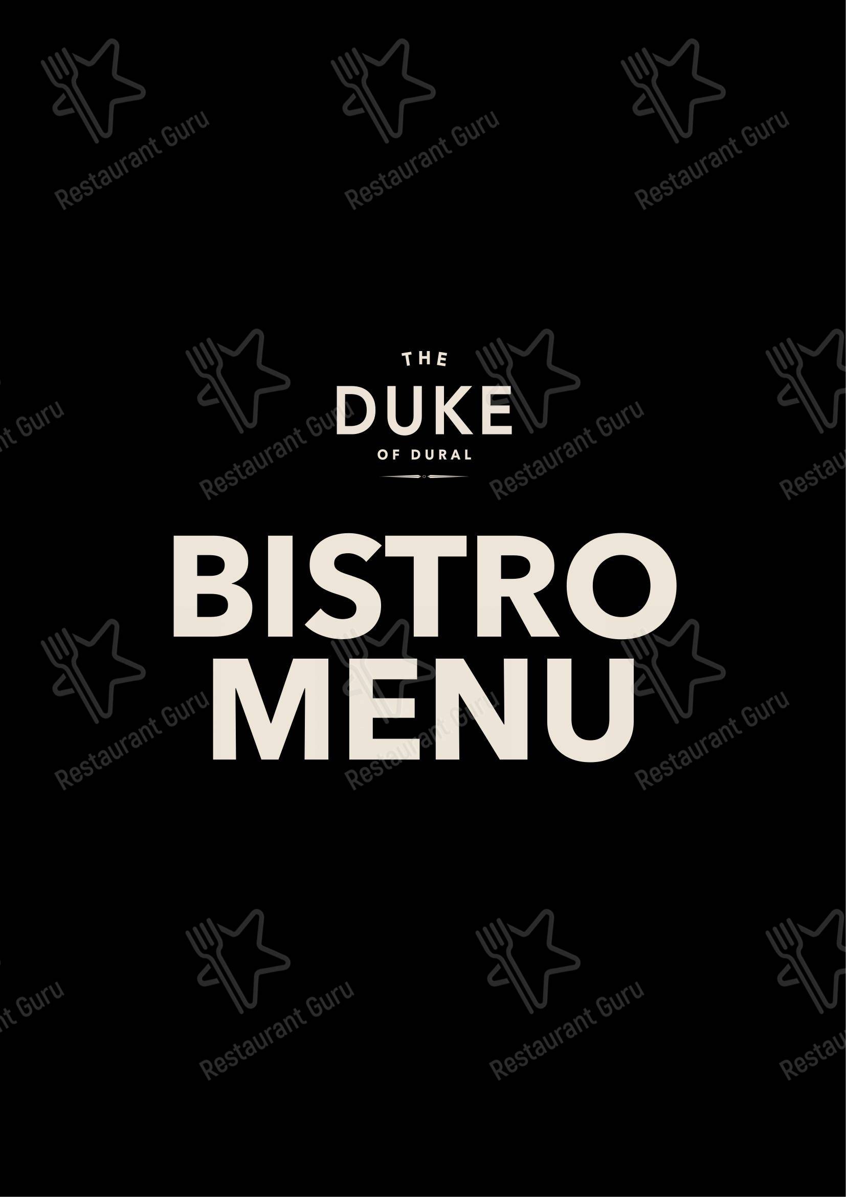 Carta del pub y bar The Duke of Dural, Dural
