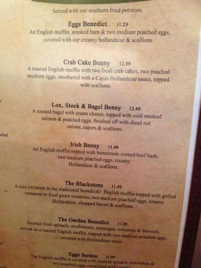 Menu at The Egg Cafe & Eatery, Tallahassee, Austin Davis Ave