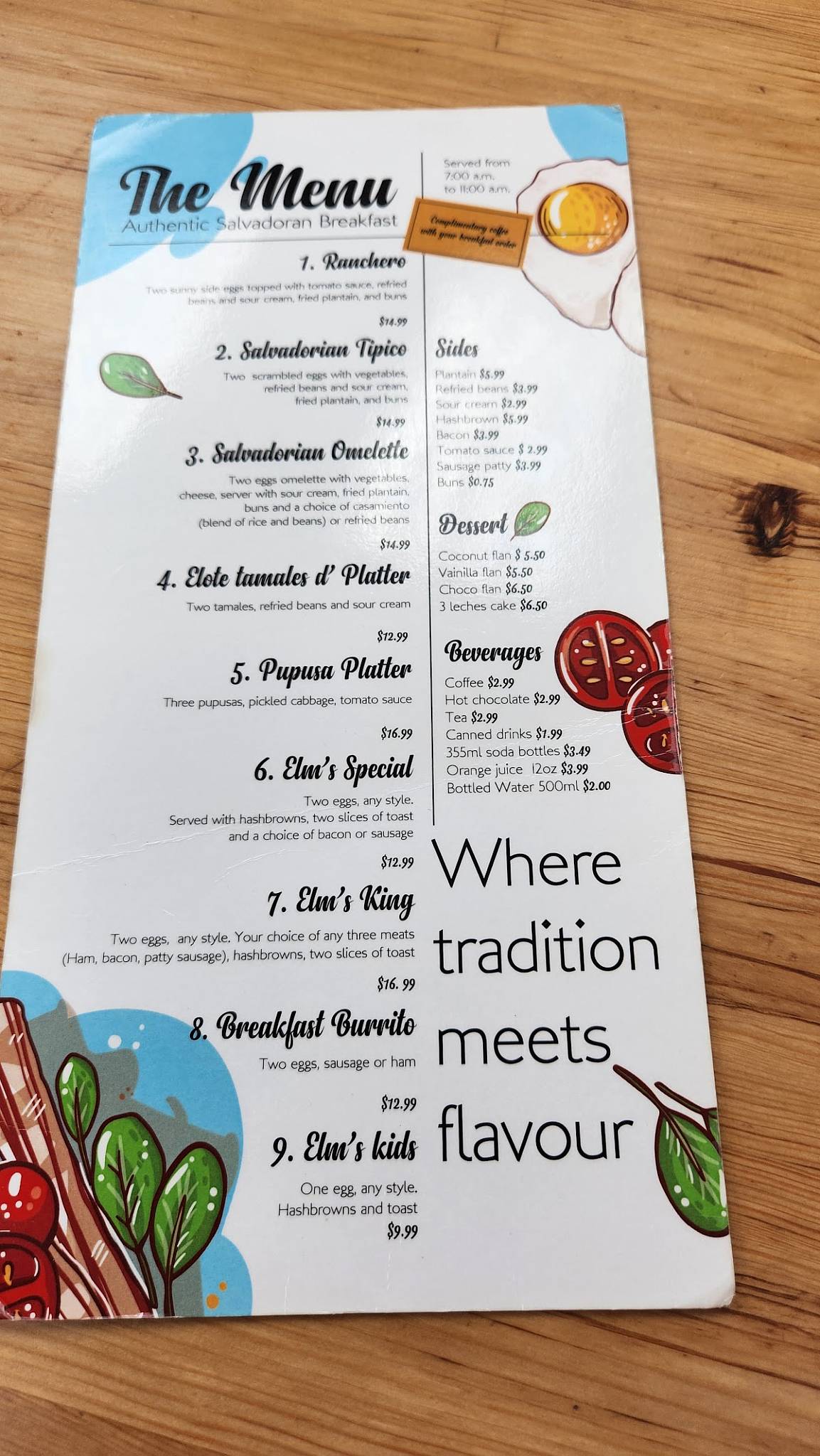 Menu at The Elm Pizzeria & Cafe, Winnipeg