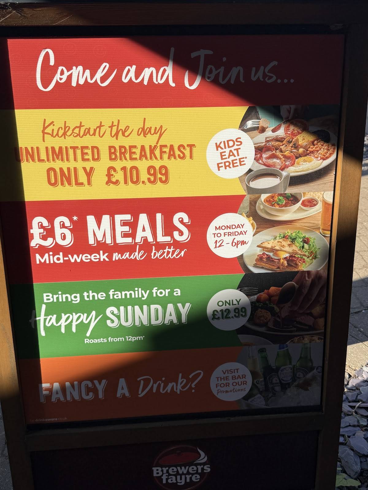 Menu at The Farrier Brewers Fayre restaurant, Grantham, Harlaxton Rd