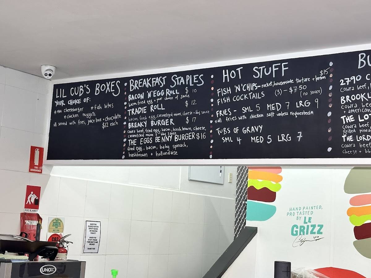 Menu at The Fast Fox pub & bar, Lithgow