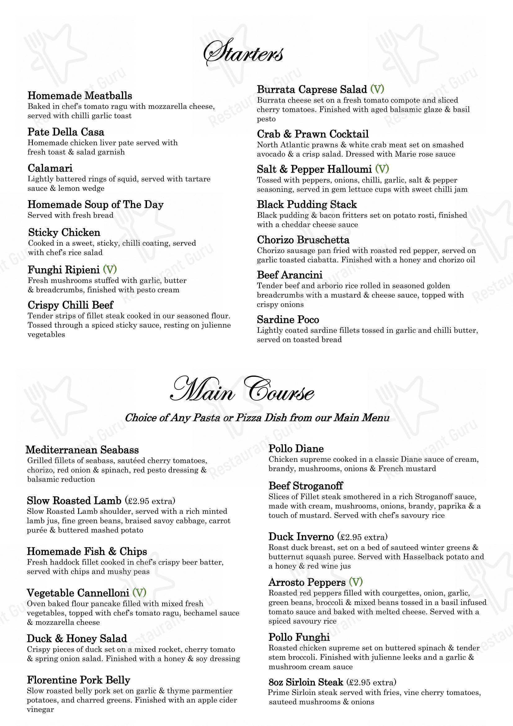 Menu at The Fat Italian Ormskirk restaurant, Ormskirk, 47-49 Derby St