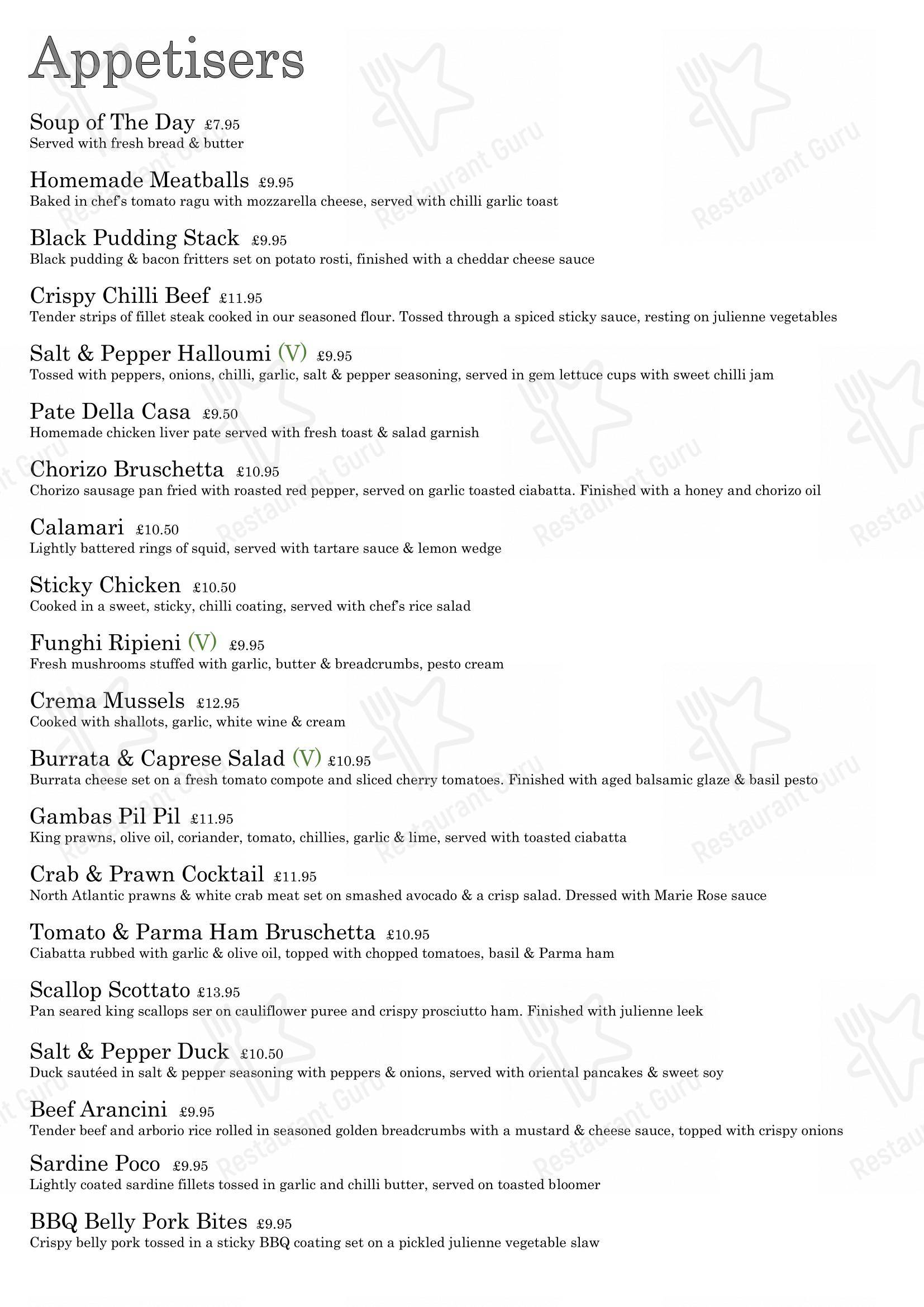 Menu at The Fat Italian Ormskirk restaurant, Ormskirk, 47-49 Derby St