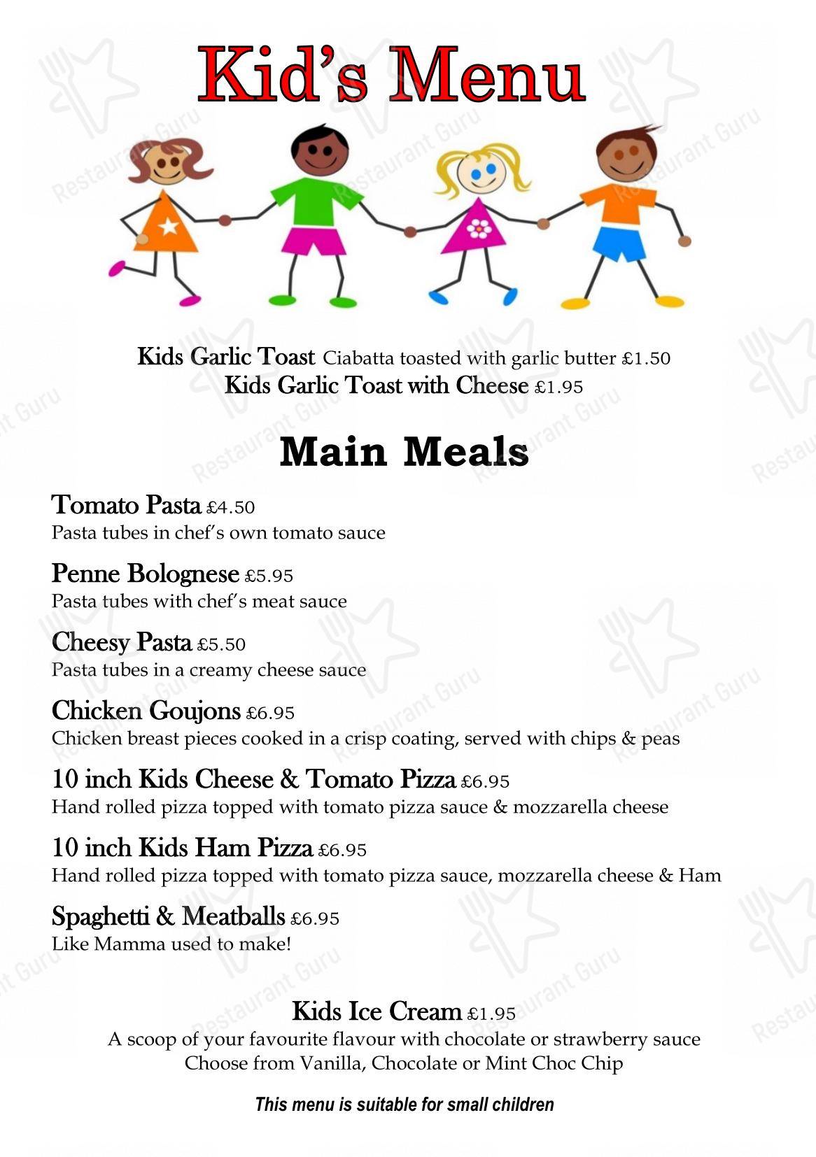 Menu at The Fat Italian Ormskirk restaurant, Ormskirk, 47-49 Derby St
