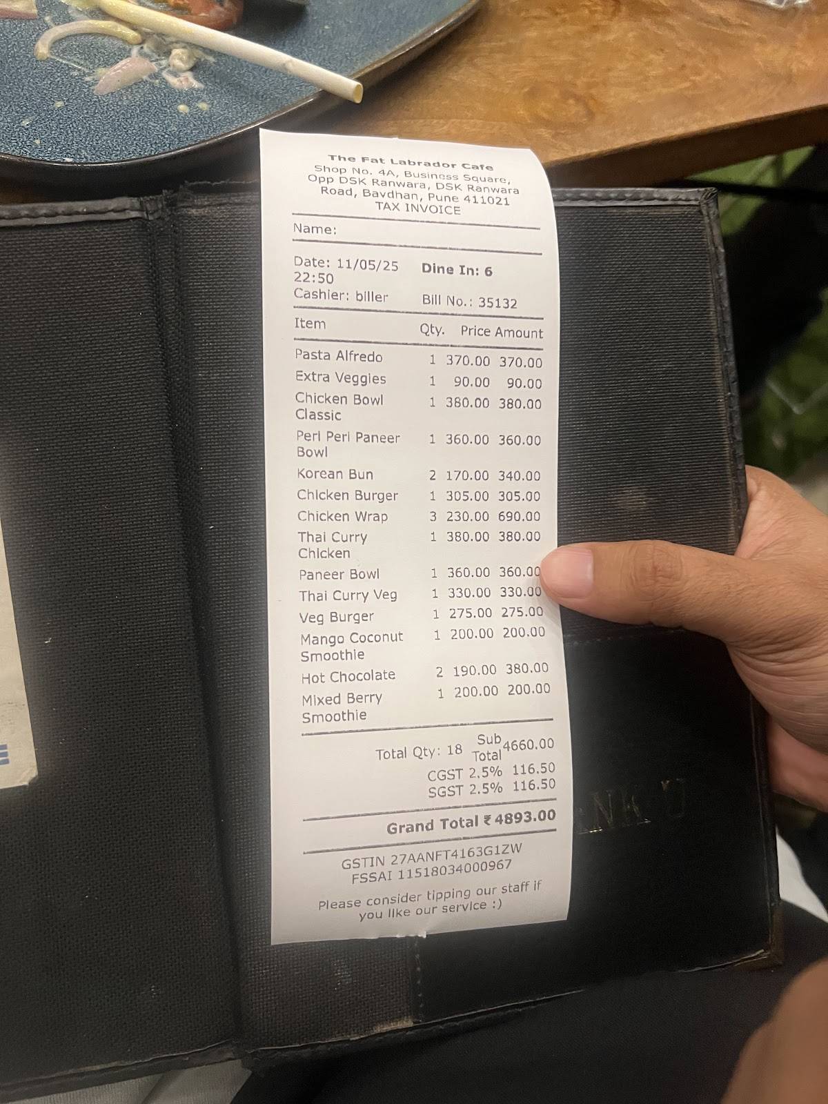 Menu at The Fat Labrador Café, Pune