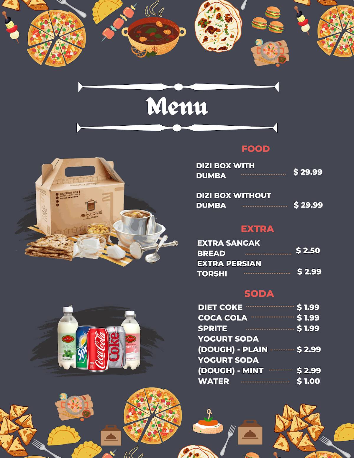 Menu at The Finger Food Factory Inc. restaurant, Richmond Hill