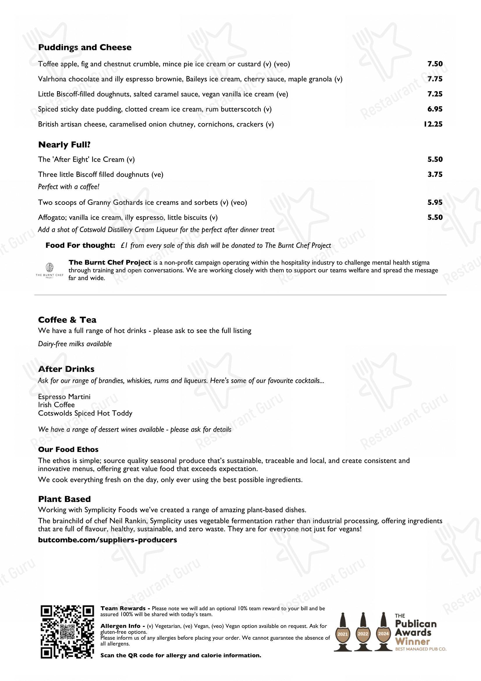 Menu at The Fish Inn, Ringwood pub & bar, Ringwood, The Bridges