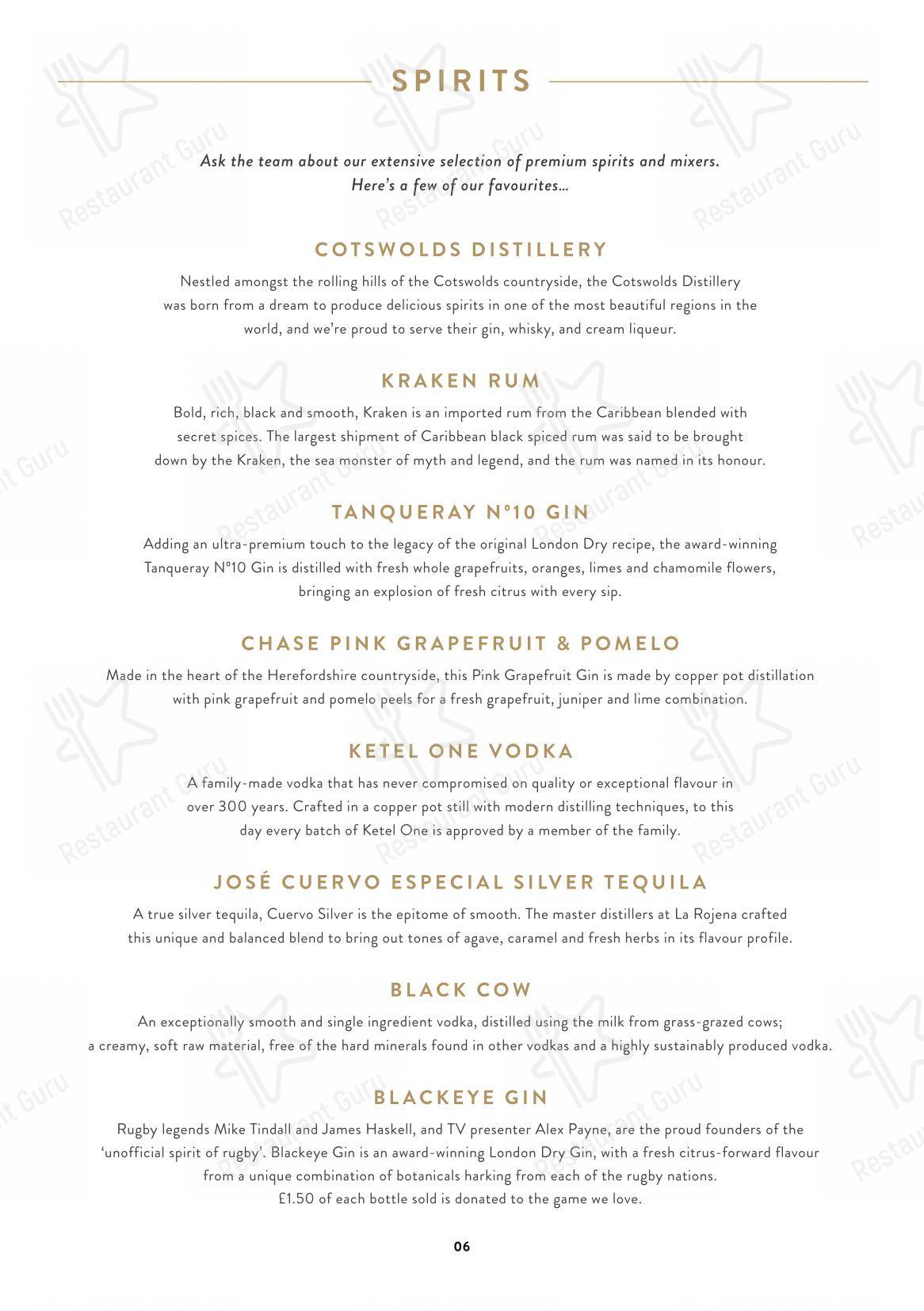 Menu at The Fish Inn, Ringwood pub & bar, Ringwood, The Bridges