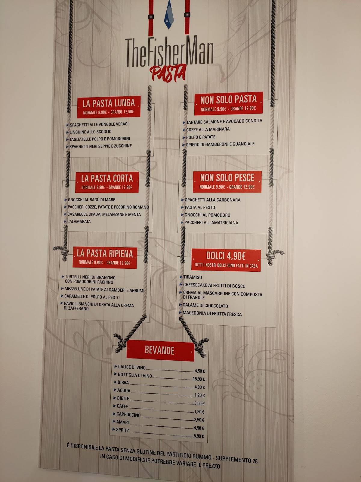 Carta del restaurante The FisherMan Pasta, Milan