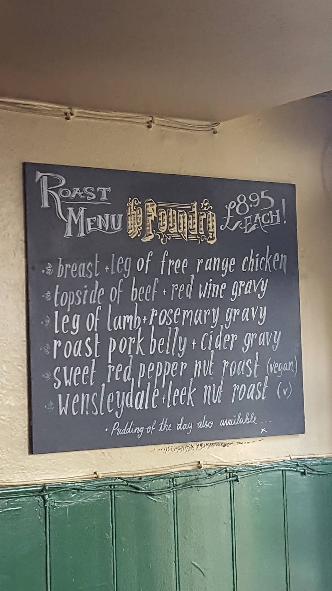 Menu at The Foundry pub & bar, Brighton