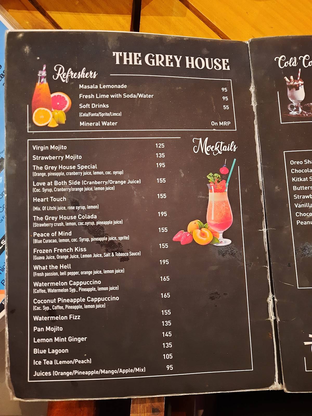 Menu at The Grey House (Cafe Terrace Lounge) Grey Courtyard, Bareilly