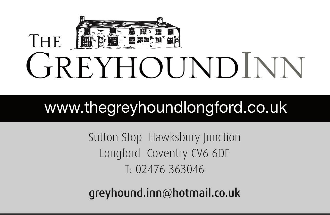Menu at The Greyhound Inn pub & bar, Coventry