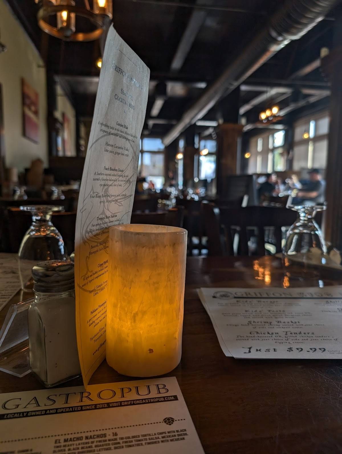 Menu at The Griffon Gastropub, East Aurora