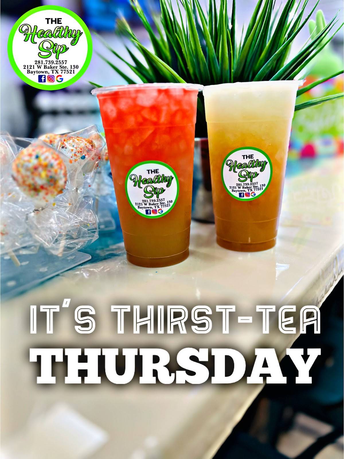 Menu at The Healthy Sip pub & bar, Baytown