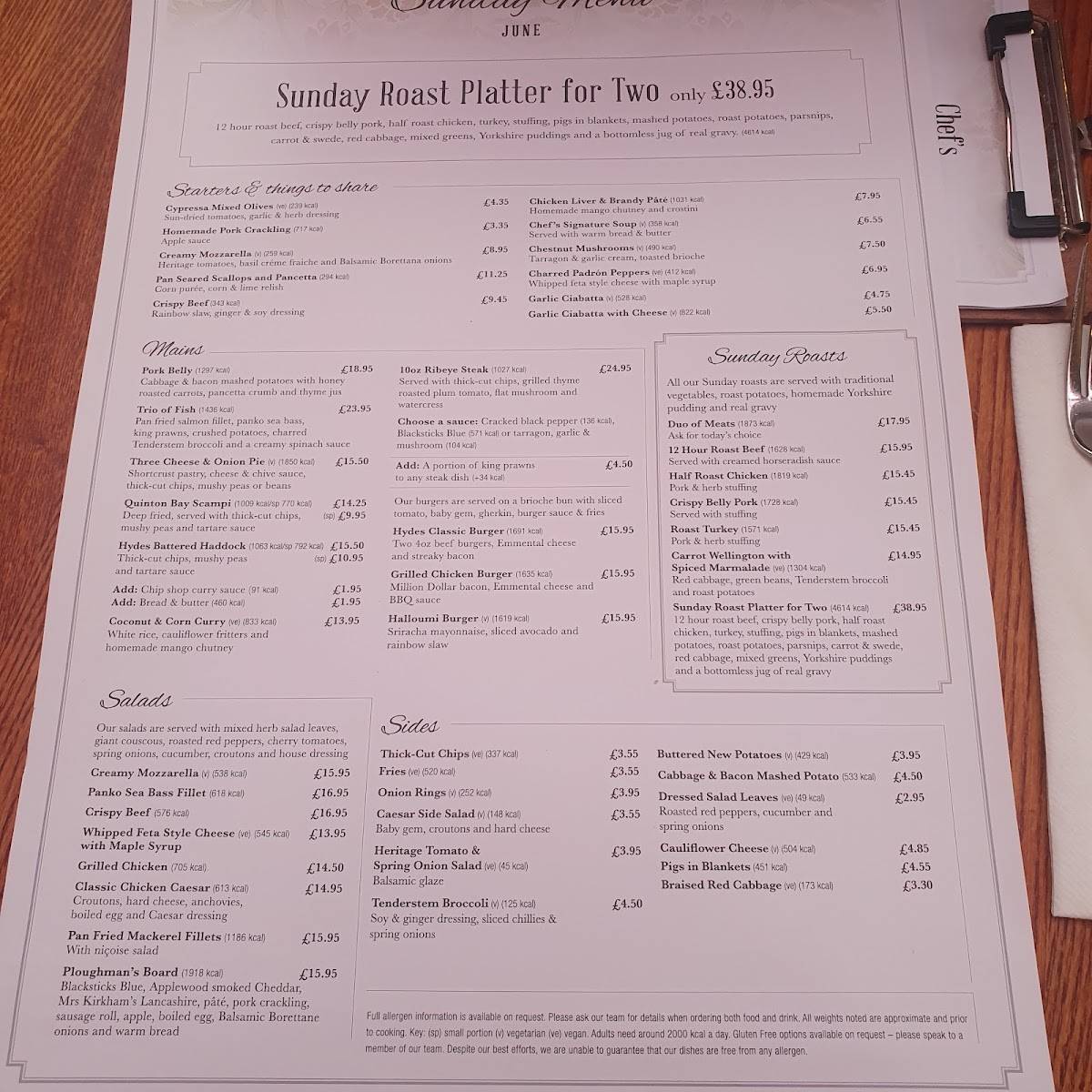 Menu at The Hornsmill pub & bar, Helsby
