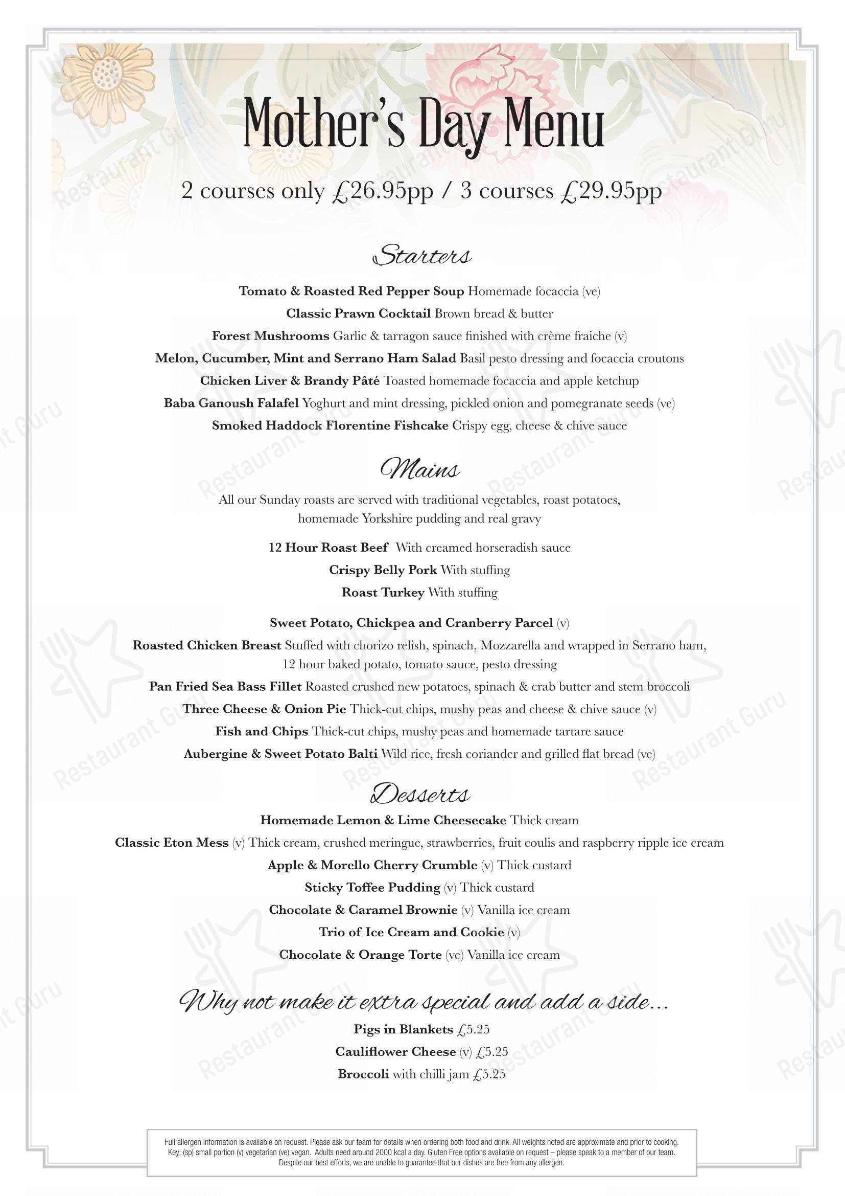 Menu at The Hornsmill pub & bar, Helsby
