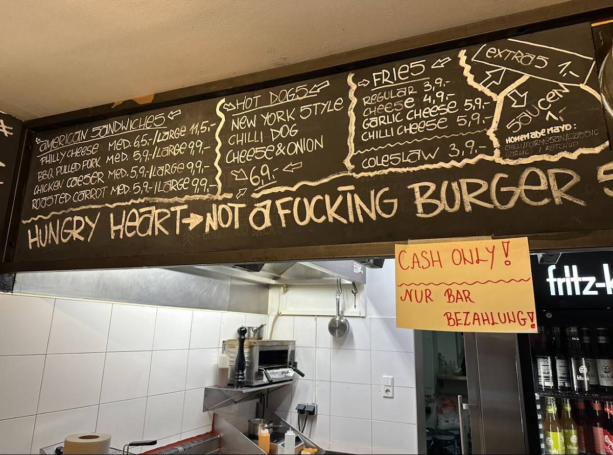Speisekarte von The Hungry Heart fast Food, Graz