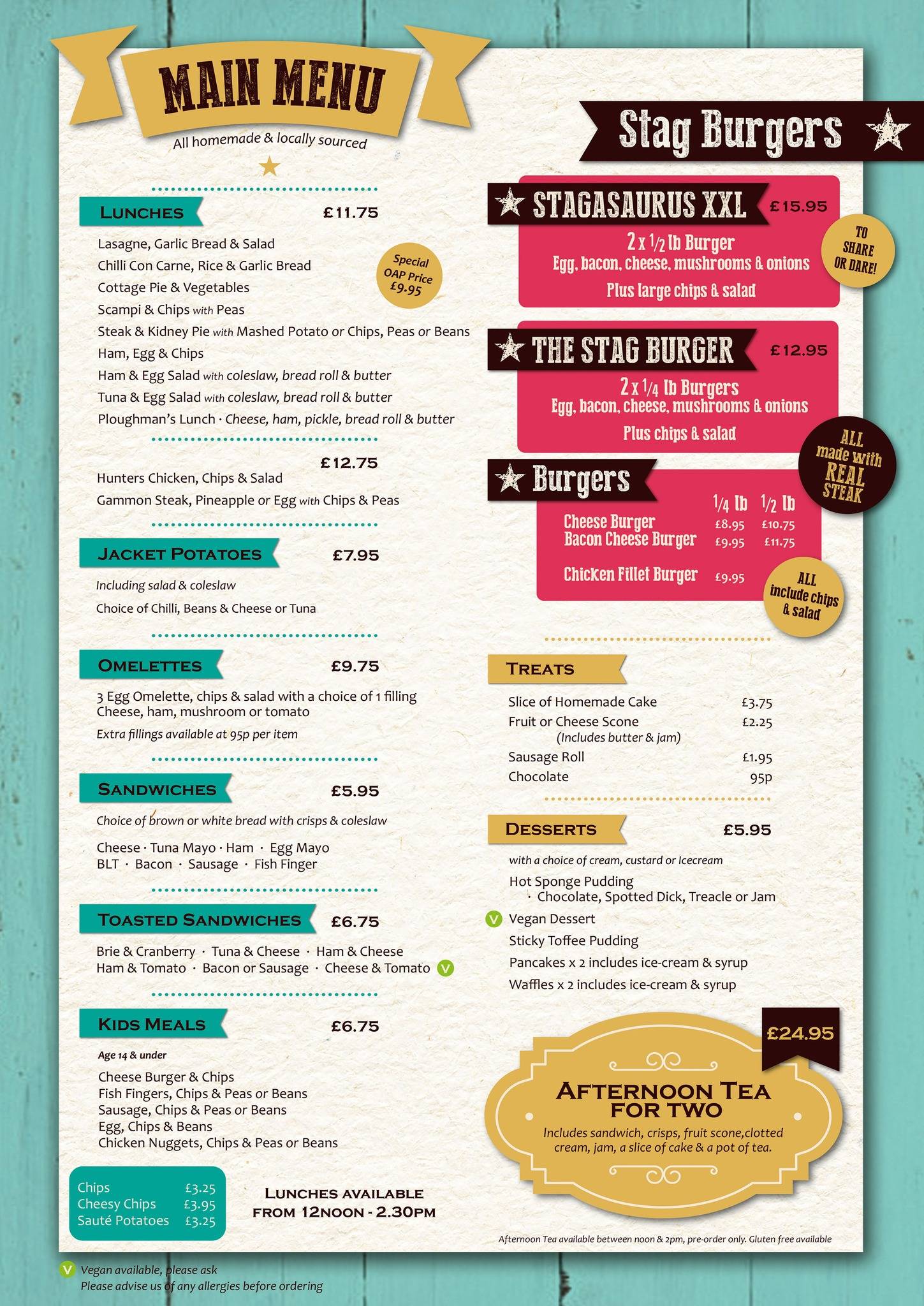 Menu at The Hungry Stag Cafe, Elmswell