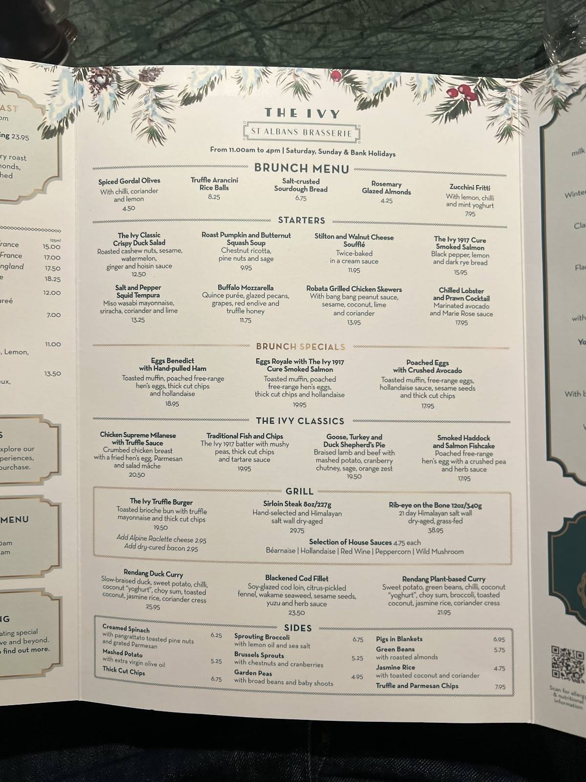 Menu at The Ivy St Albans Brasserie restaurant, St Albans