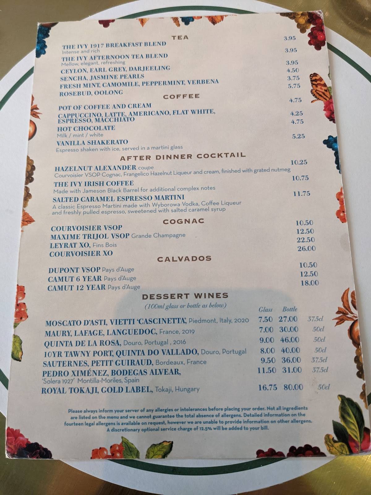 Menu at The Ivy St Albans Brasserie restaurant, St Albans