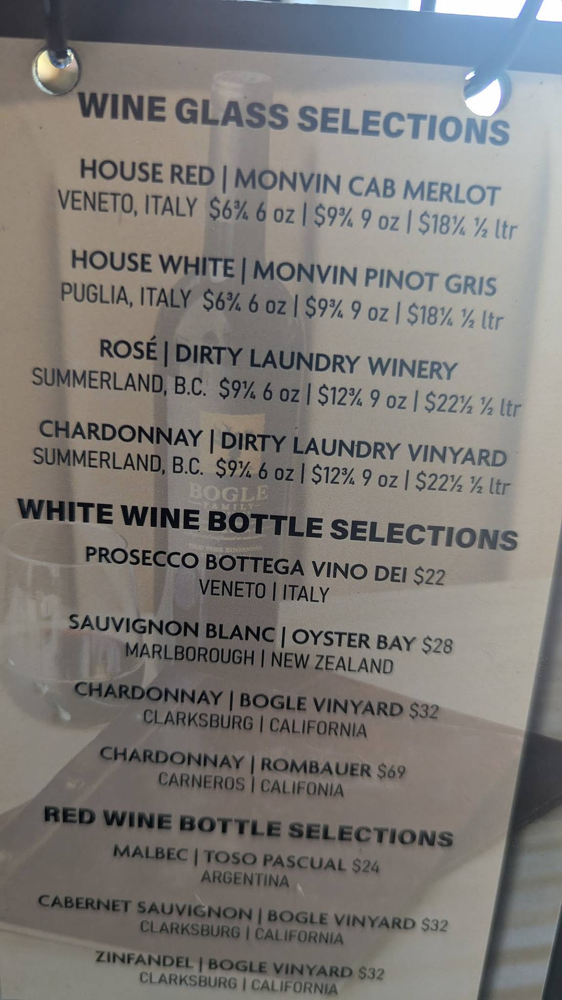 Menu at The Kal pub & bar, Vernon