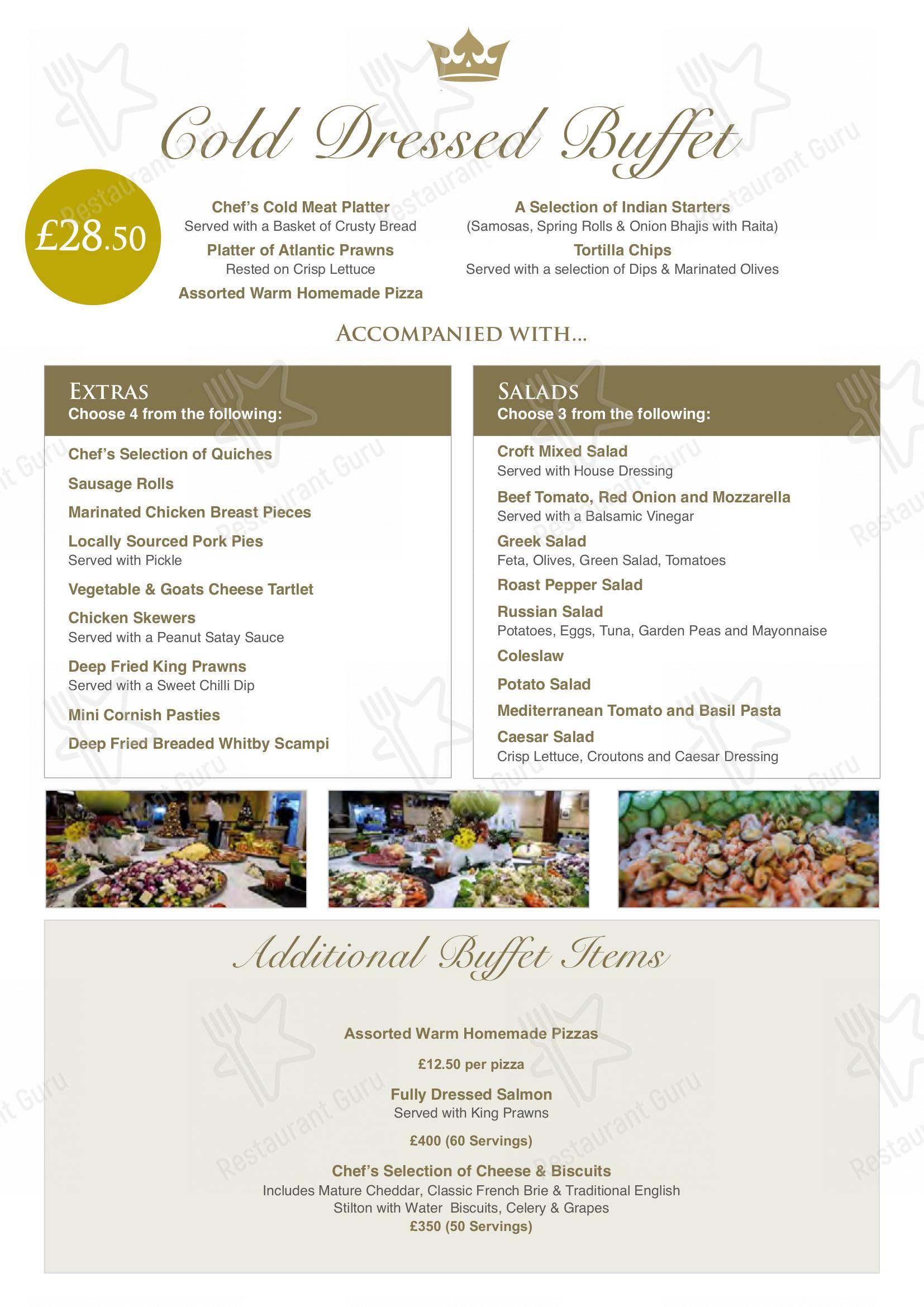 Menu at The Kings Croft Hotel pub & bar, Pontefract