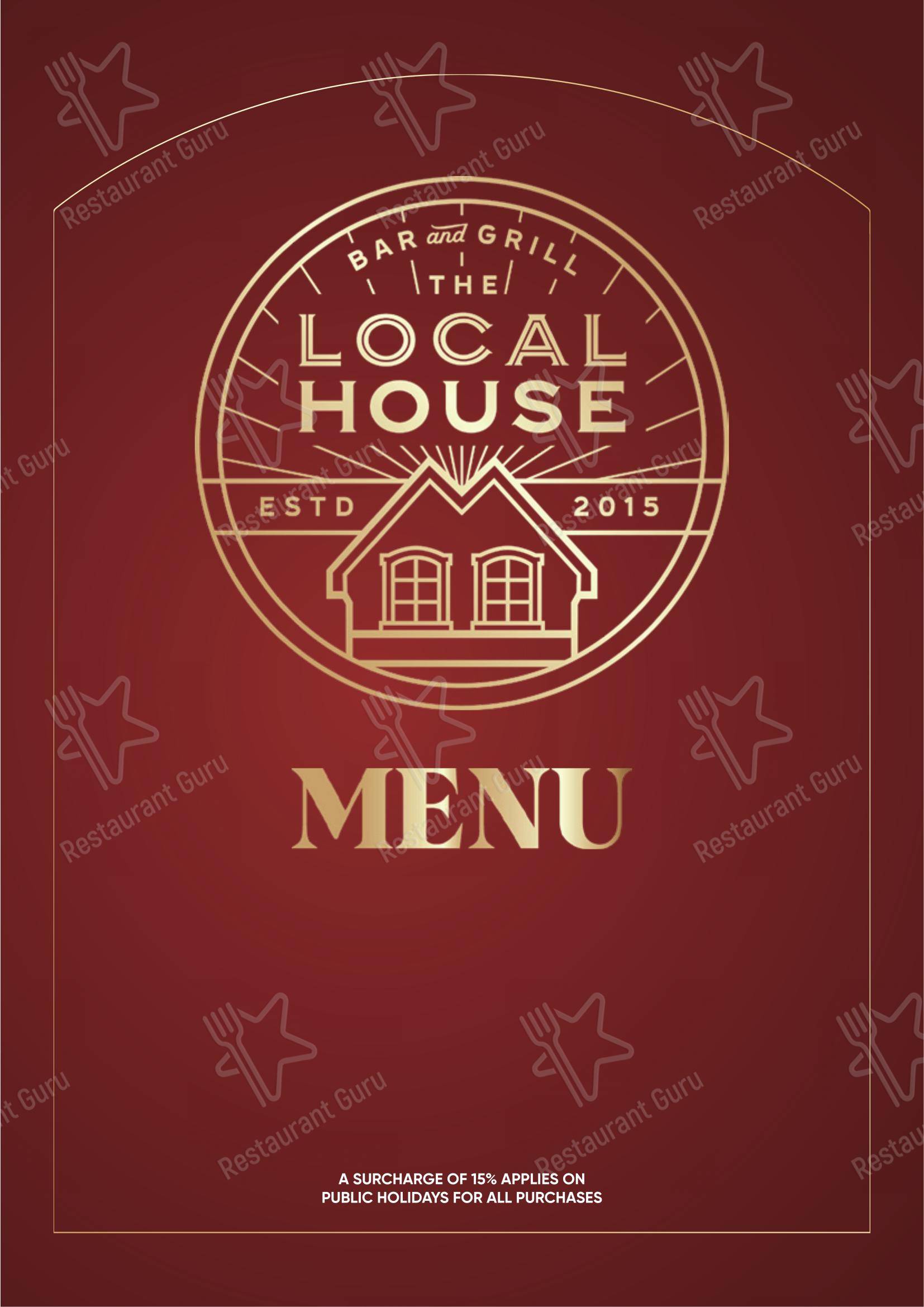 Menu at The Local House Bar & Grill, Cockburn Central