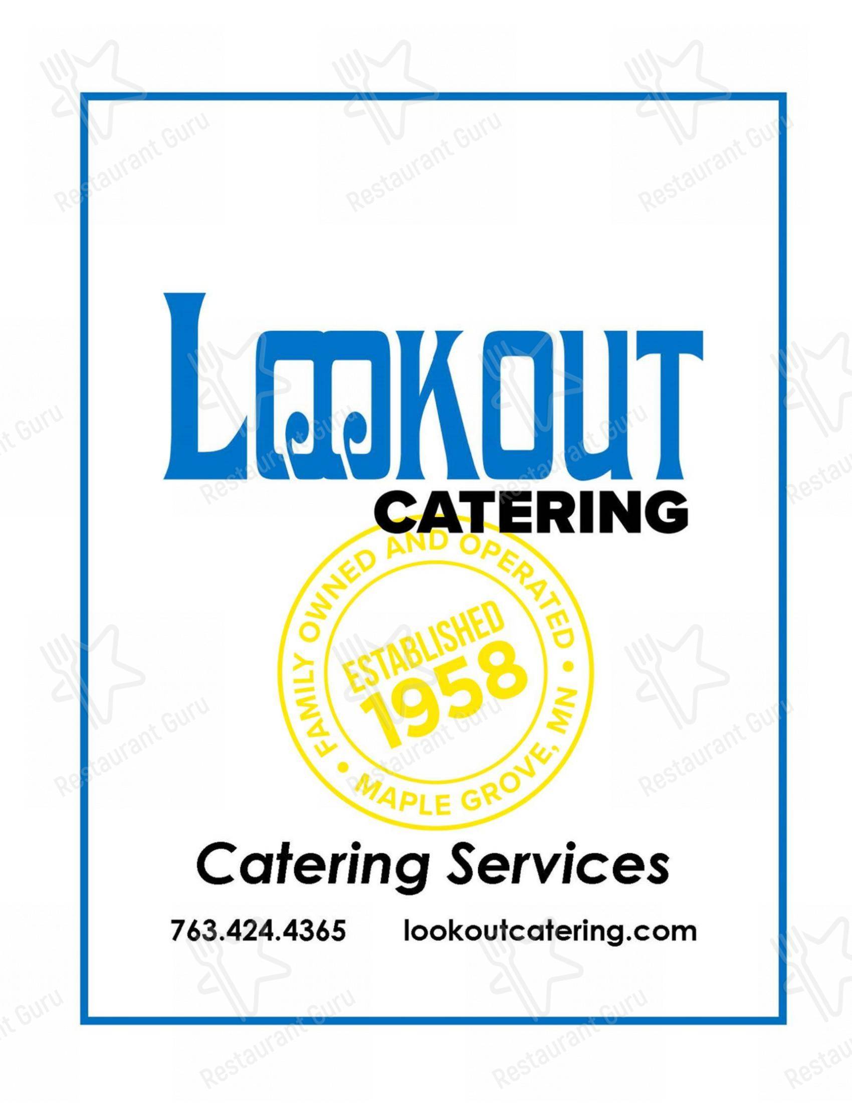 Menu at The Lookout Bar and Grill, Maple Grove