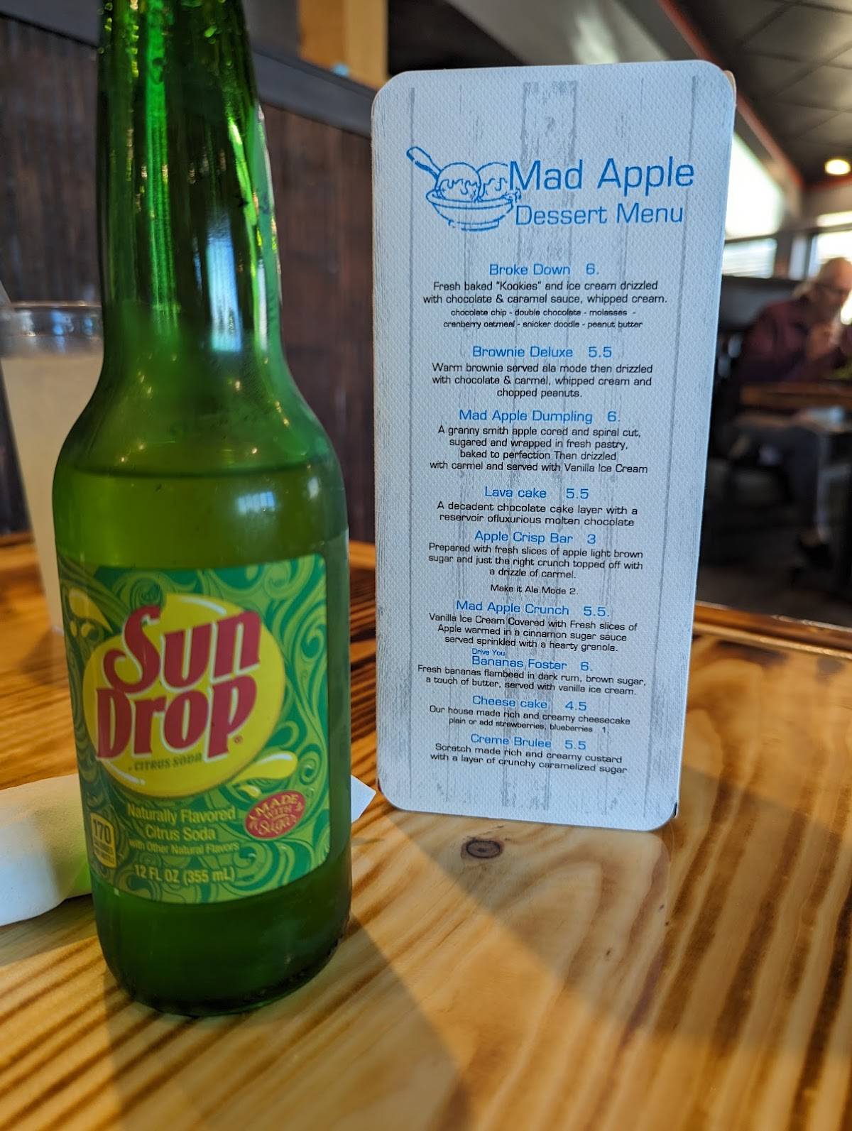 Menu at The Mad Apple Burger & Billiard Co. restaurant, Appleton