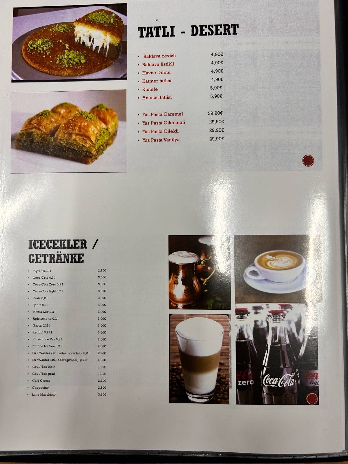 Speisekarte von Mandali Essen restaurant, Essen