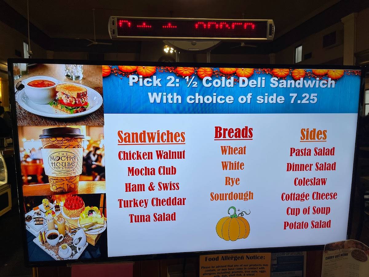 Menu at The Mocha House - Warren restaurant, Warren